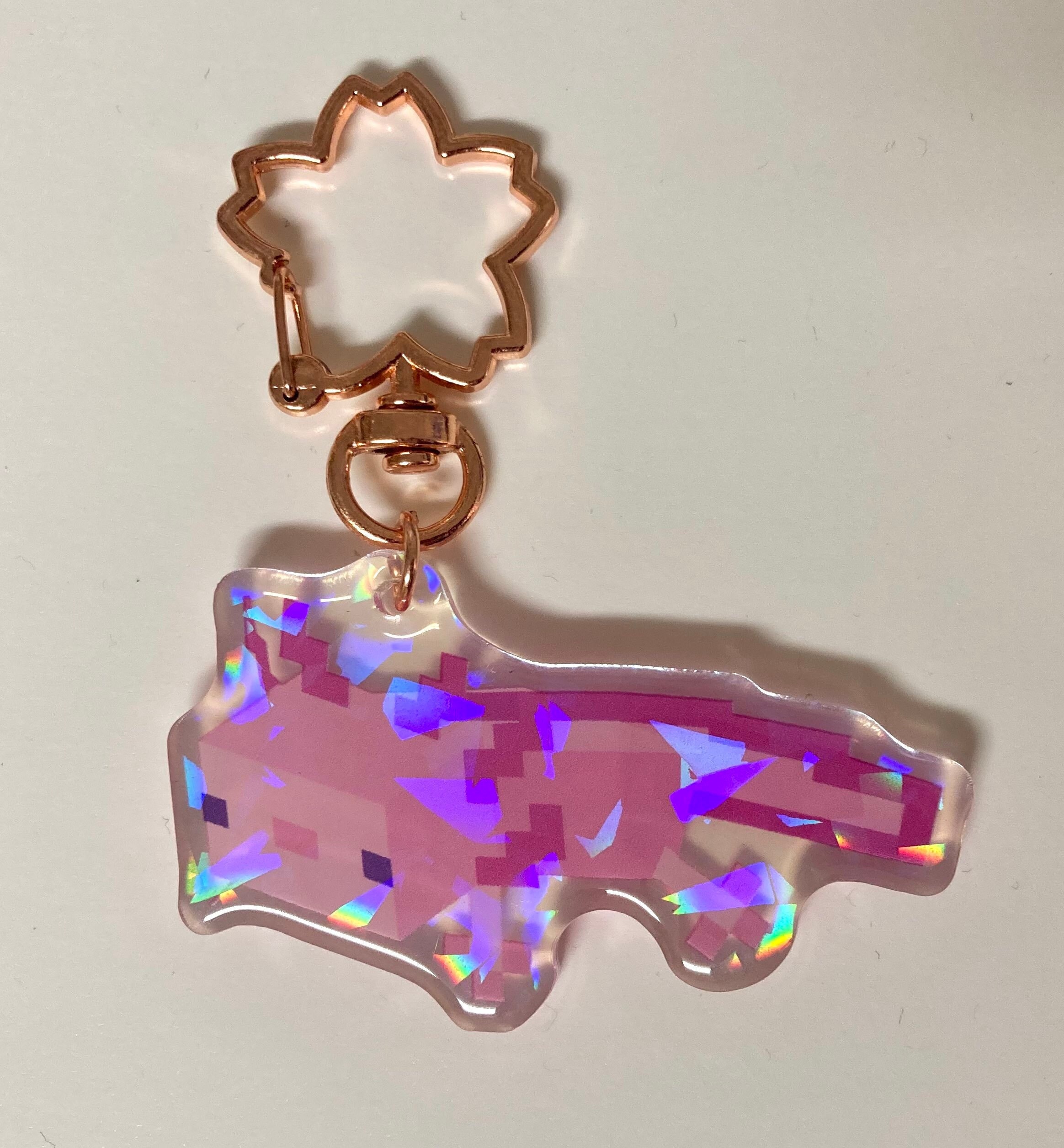 Minecraft Axolotl Keychain - Etsy