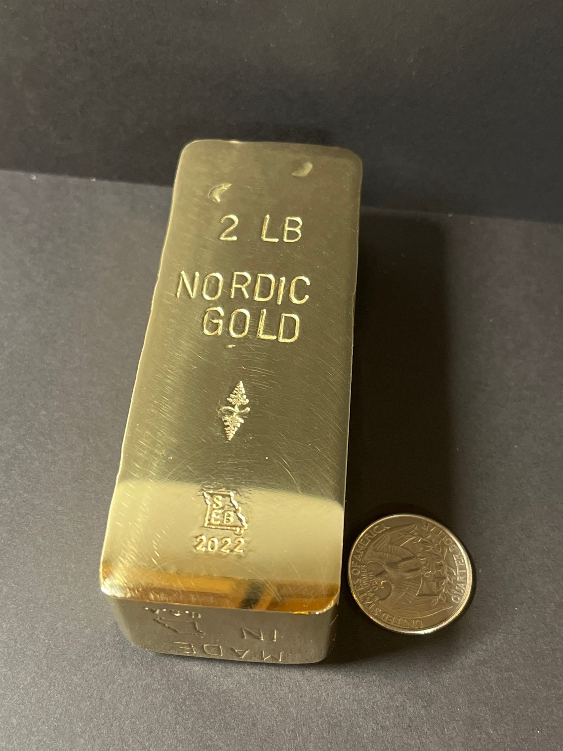 2 Lb 32 Oz Hand Poured Nordic Gold Bar/ingot swamp East - Etsy