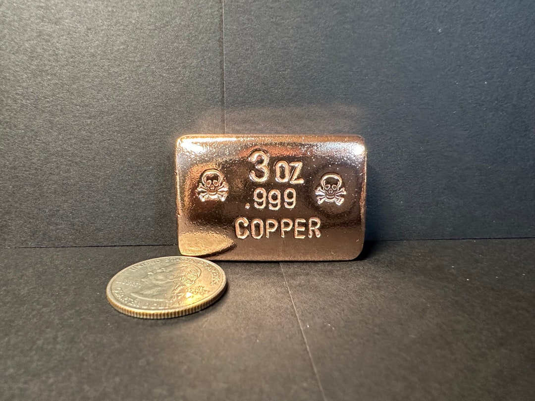 3oz Hand Poured Pure 999 Copper Bar/ingot swamp East Bullion - Etsy