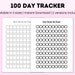 100 Day Tracker | Instant Download Goal Tracker | Printable and ...