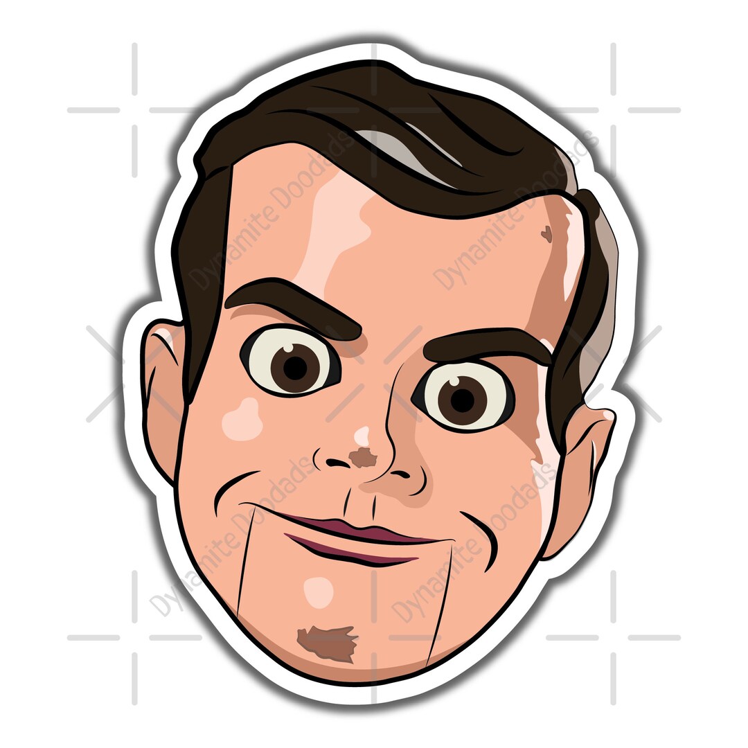 Slappy Face Sticker / Decal - 4" Die Cut Vinyl Sticker - Weird Funny ...