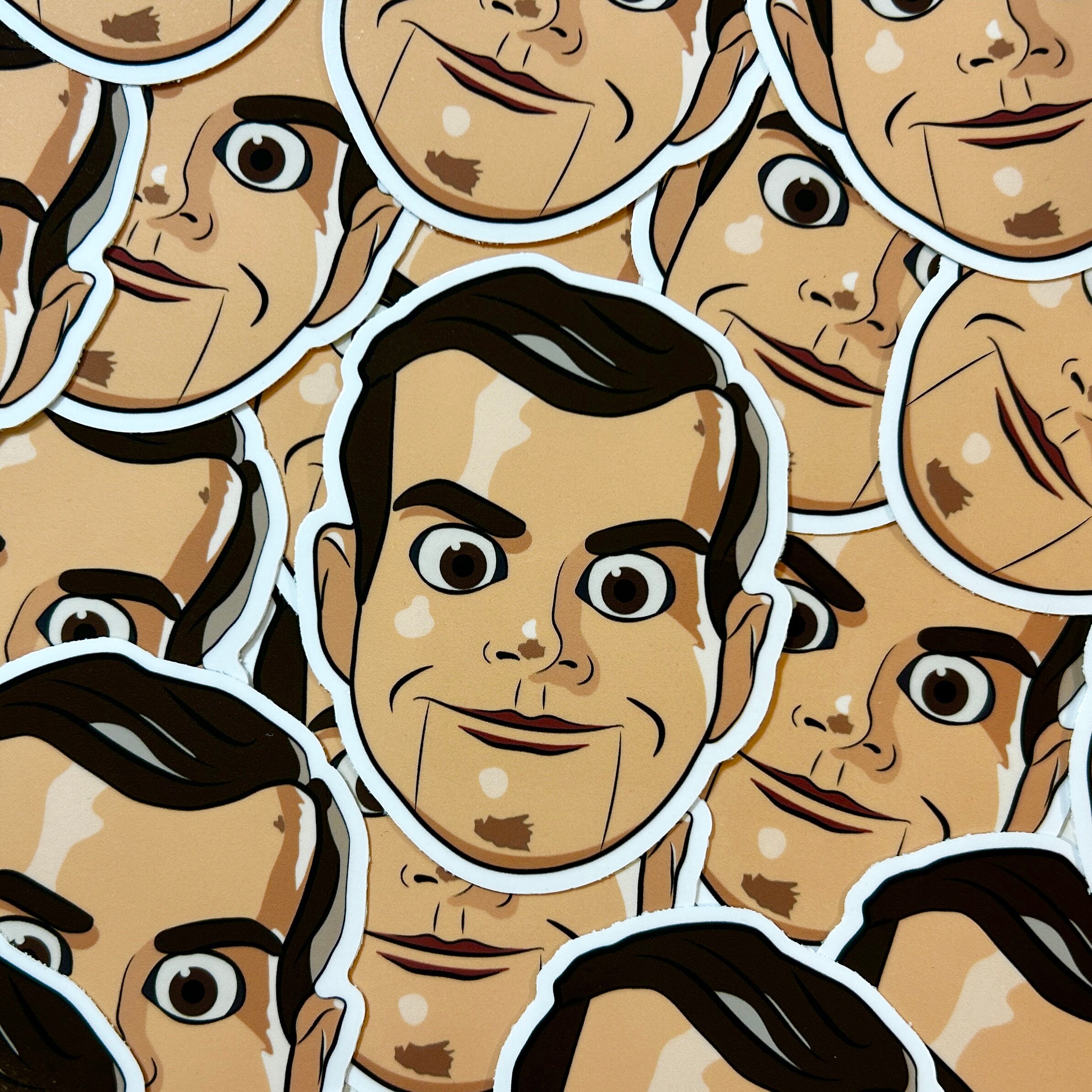 Slappy Face Sticker / Decal - 4" Die Cut Vinyl Sticker - Weird Funny ...