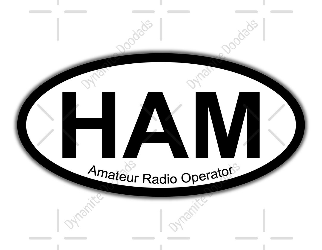 Ham Amateur Radio Operator Decal / Sticker - 4"x3" Oval Vinyl Sticker ...
