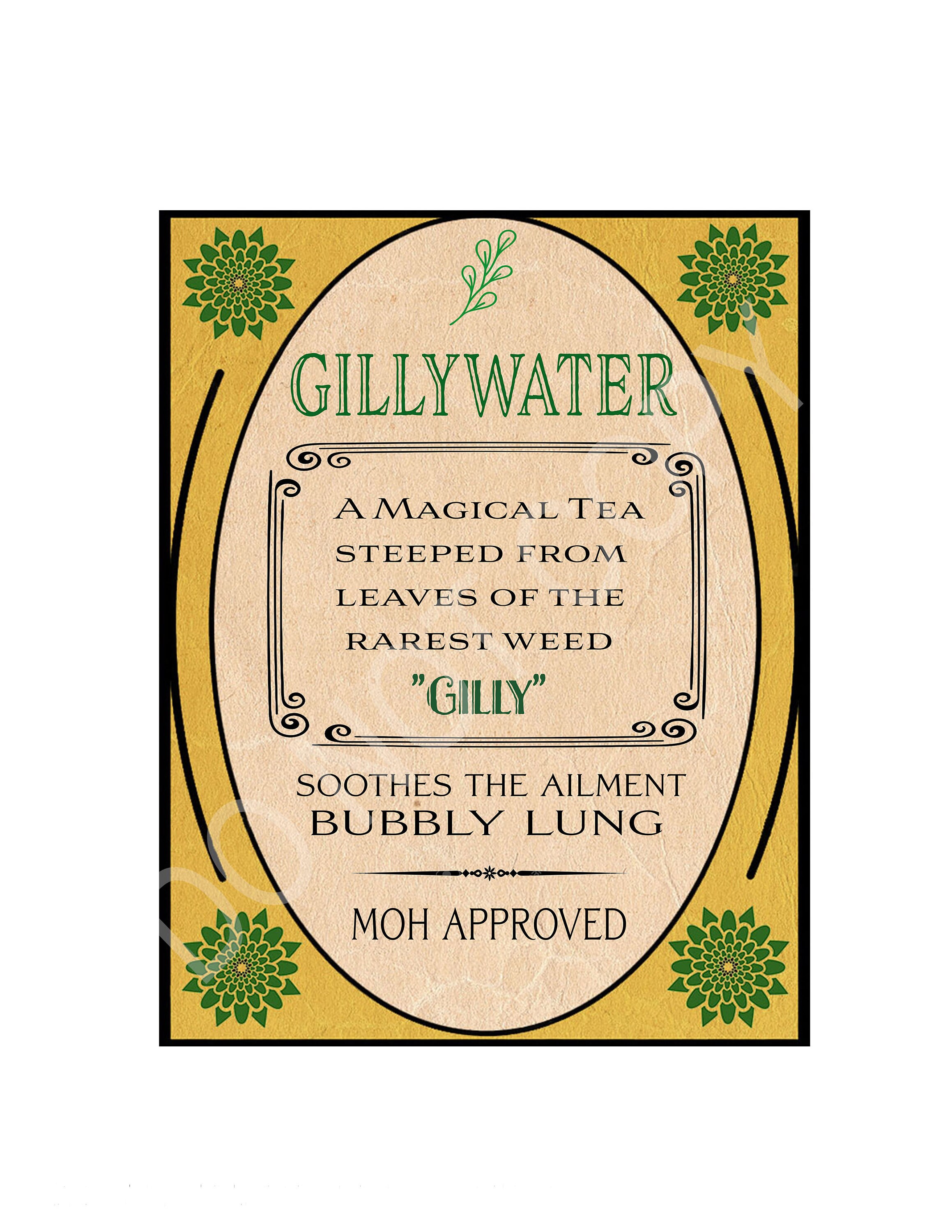 Digital Download Wizard Apothecary Potion Label - GILLYWEED - Etsy