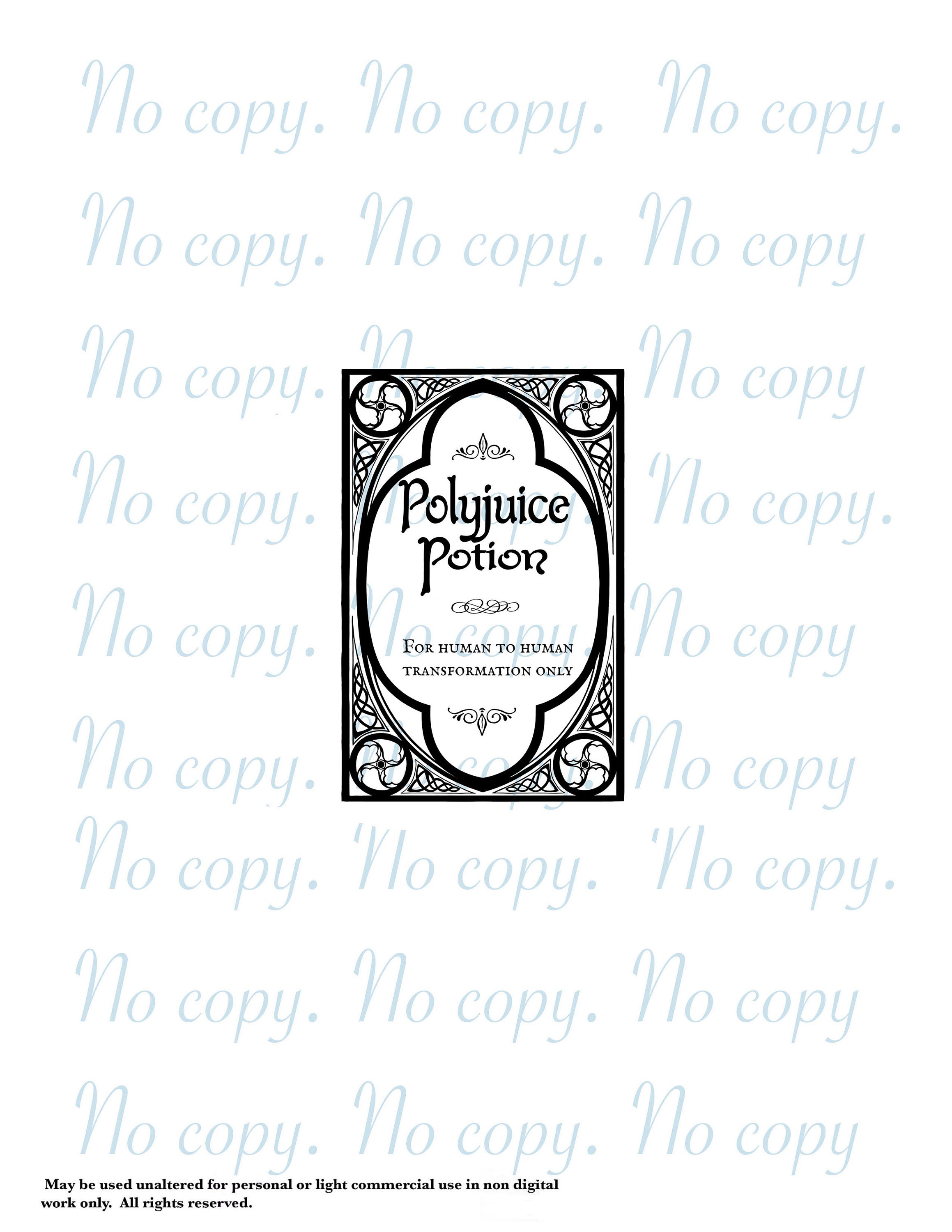 Digital Download Wizard Apothecary Potion Label POLYJUICE - Etsy