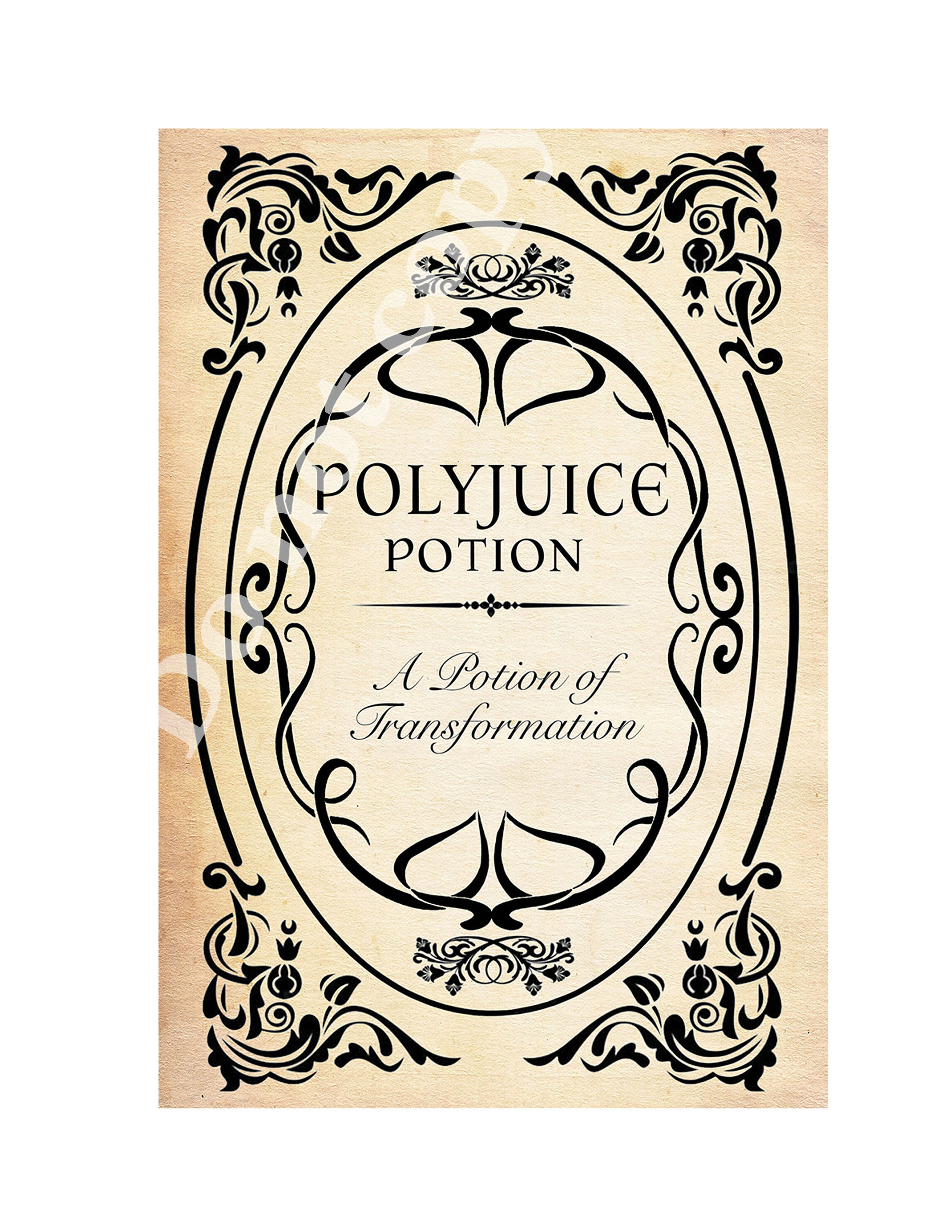 Digital Download Wizard Apothecary Potion Label POLYJUICE - Etsy