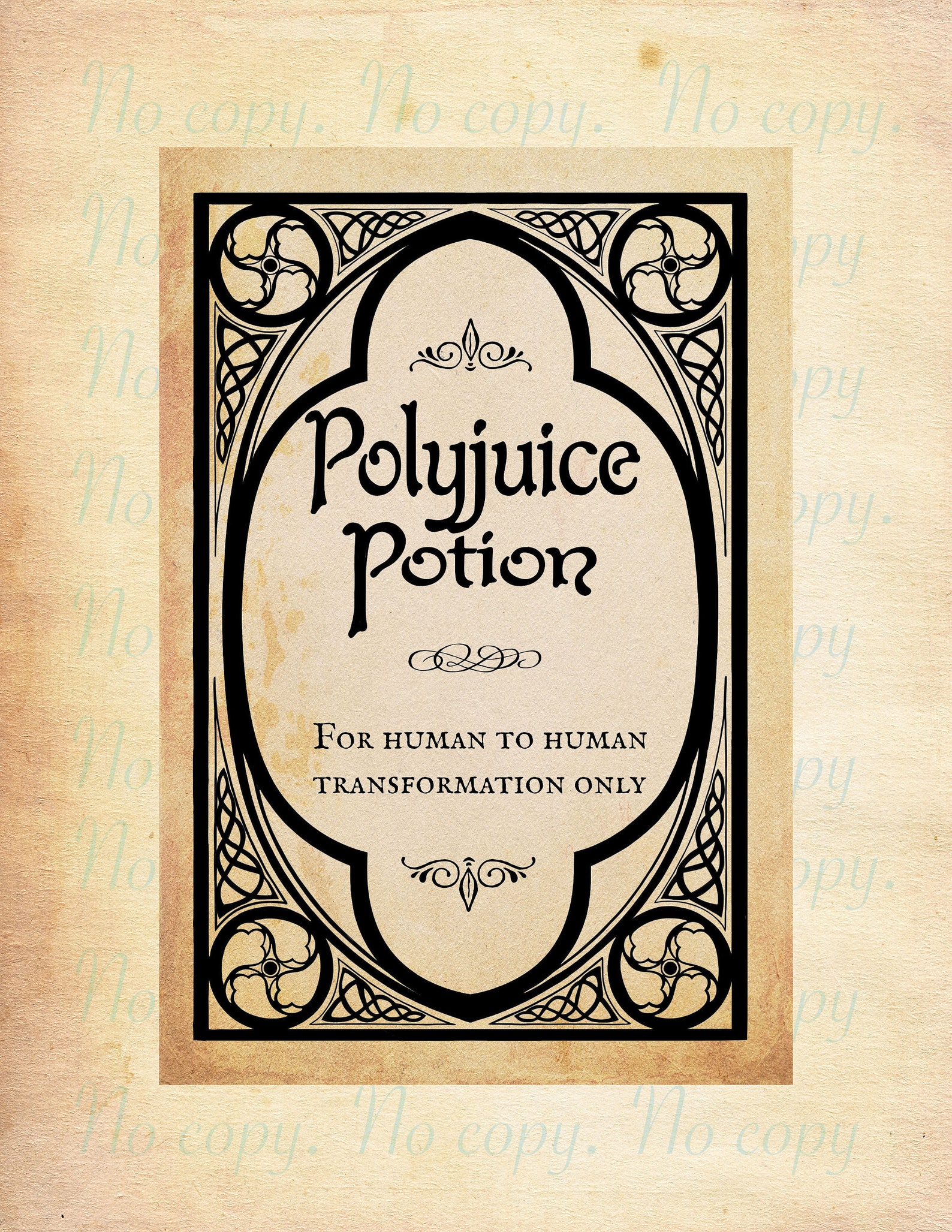 Digital Download Wizard Apothecary Potion Label POLYJUICE - Etsy