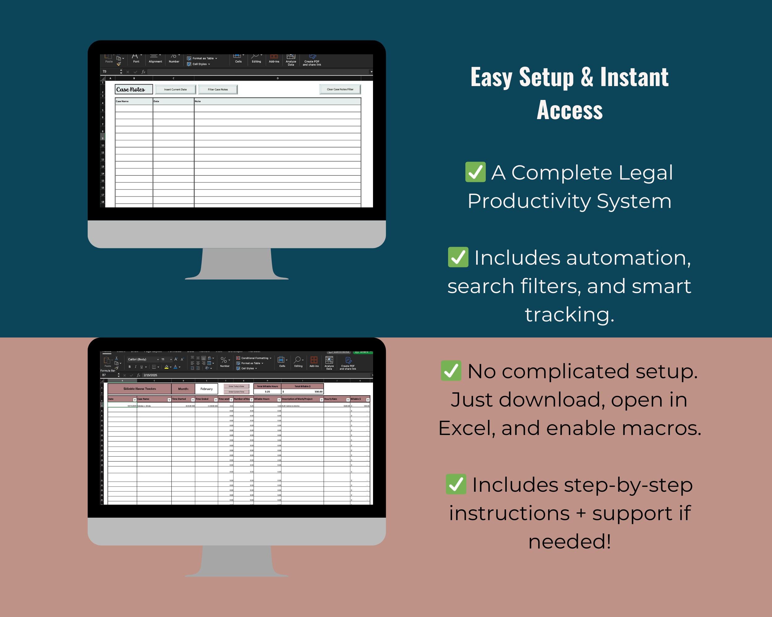 Lexdesk Legal Case Management System: Excel Legal Tools (digital ...