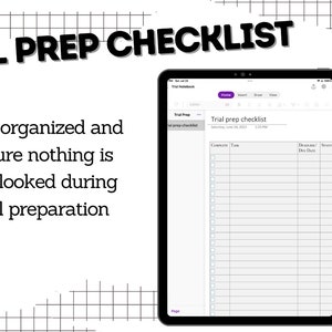 Onenote Trial Prep Template: Legal Planner (digital Download) - Etsy