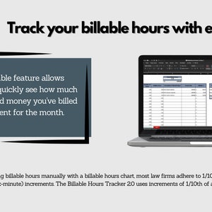 Legal Billable Hours Tracker: Excel Template for Law Firms (digital ...