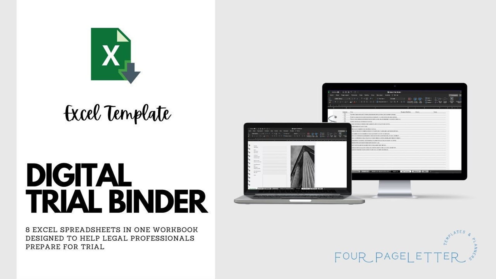 Digital Trial Binder: Excel Template for Legal Professionals (digital ...