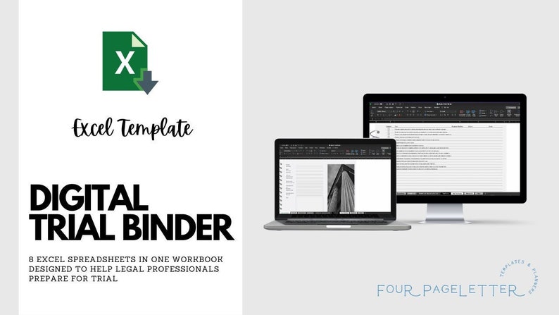 Digital Trial Binder: Excel Template for Legal Professionals (digital ...