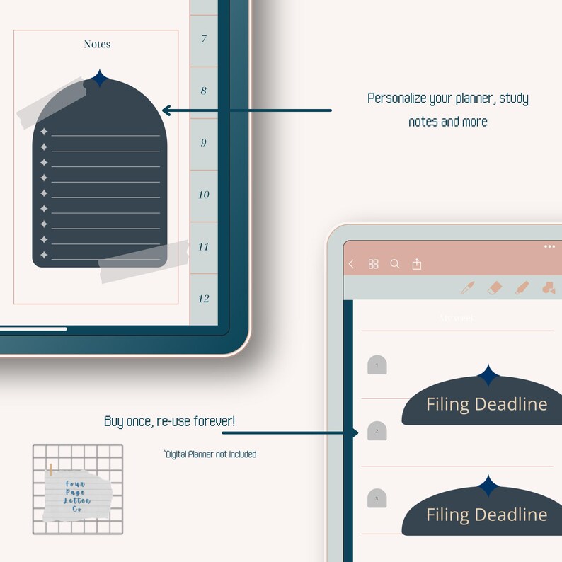 Blue Digital Legal Stickers + Hyperlinked Sticker Book Library | Lawyer ...