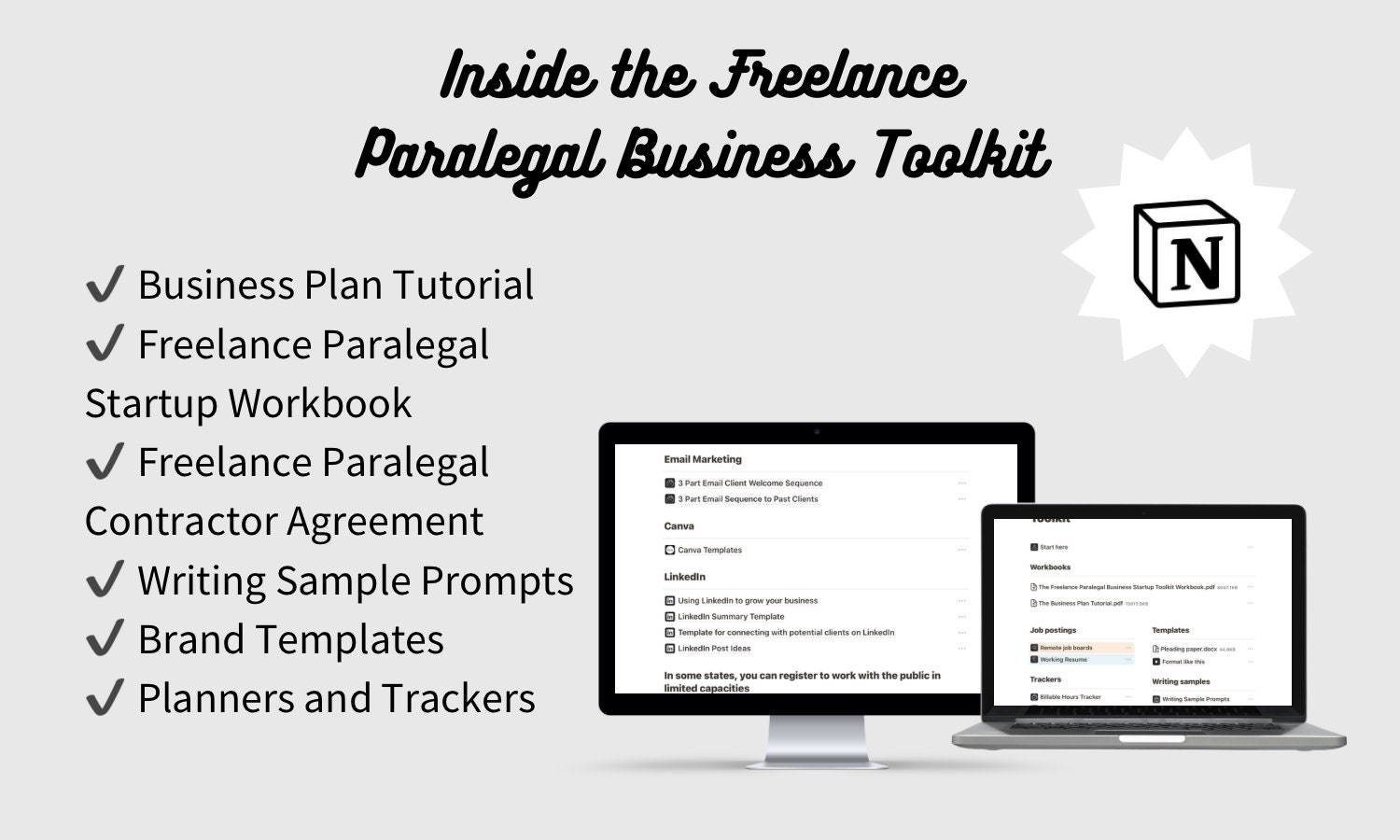 Freelance Paralegal Business Toolkit: Marketing & Templates (digital ...