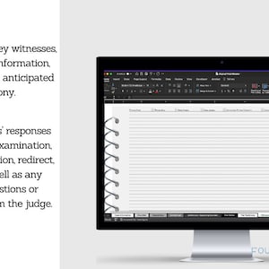 Digital Trial Binder: Excel Template for Legal Professionals (digital ...
