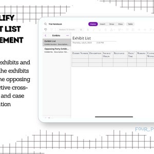Onenote Trial Prep Template: Legal Planner (digital Download) - Etsy
