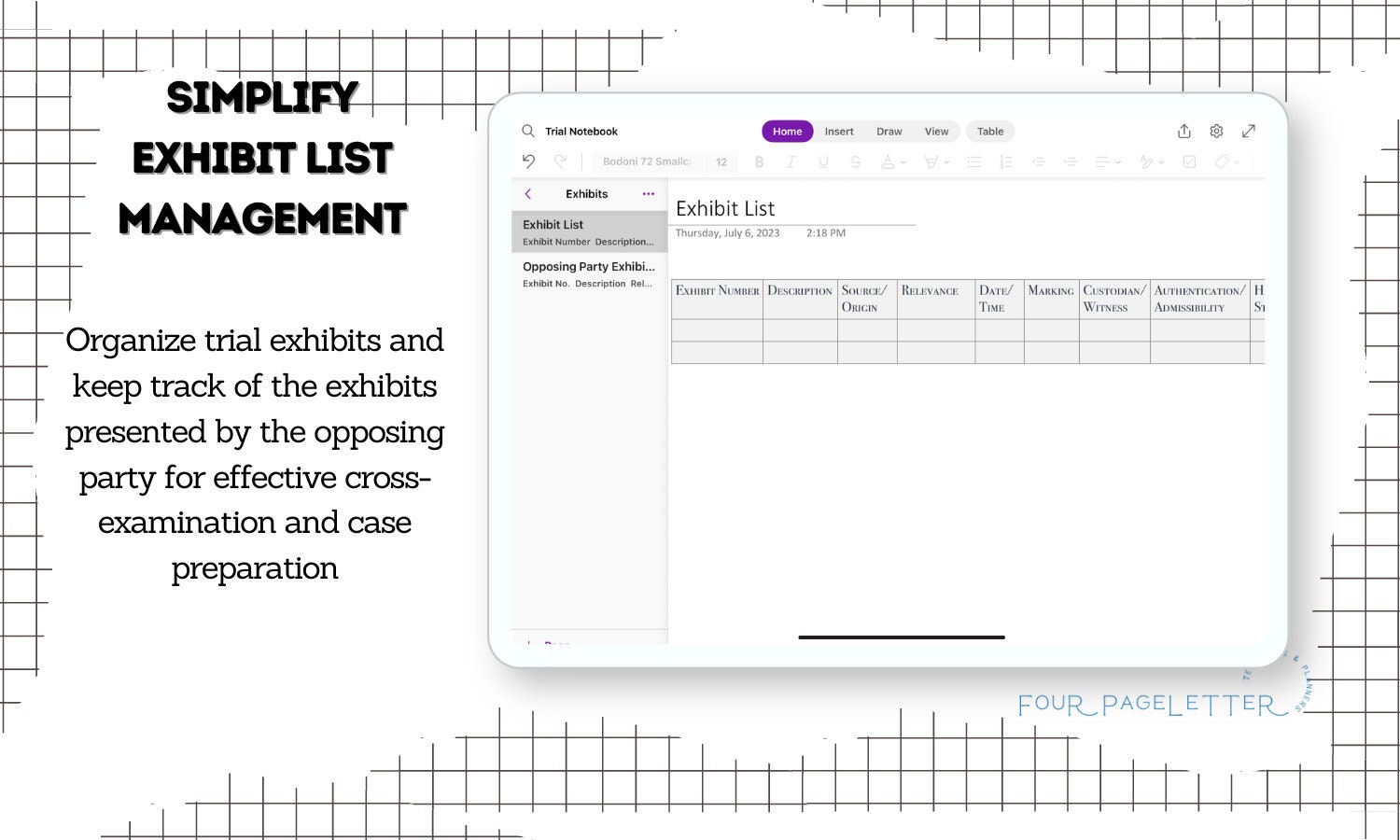Onenote Trial Prep Template: Legal Planner (digital Download) - Etsy