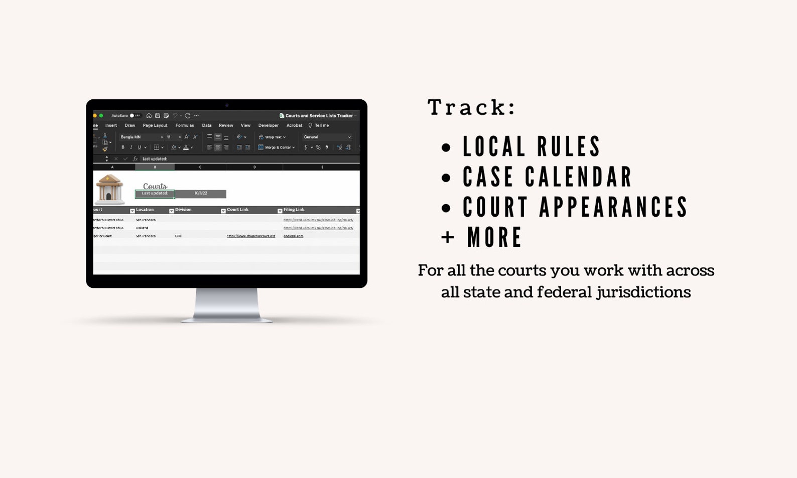 Legal Case Tracker: Excel Planner for Paralegals (digital Download) - Etsy