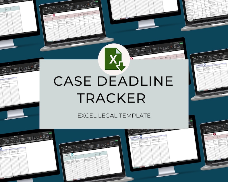 Legal Case Deadline Tracker Excel Template (digital Download) - Etsy