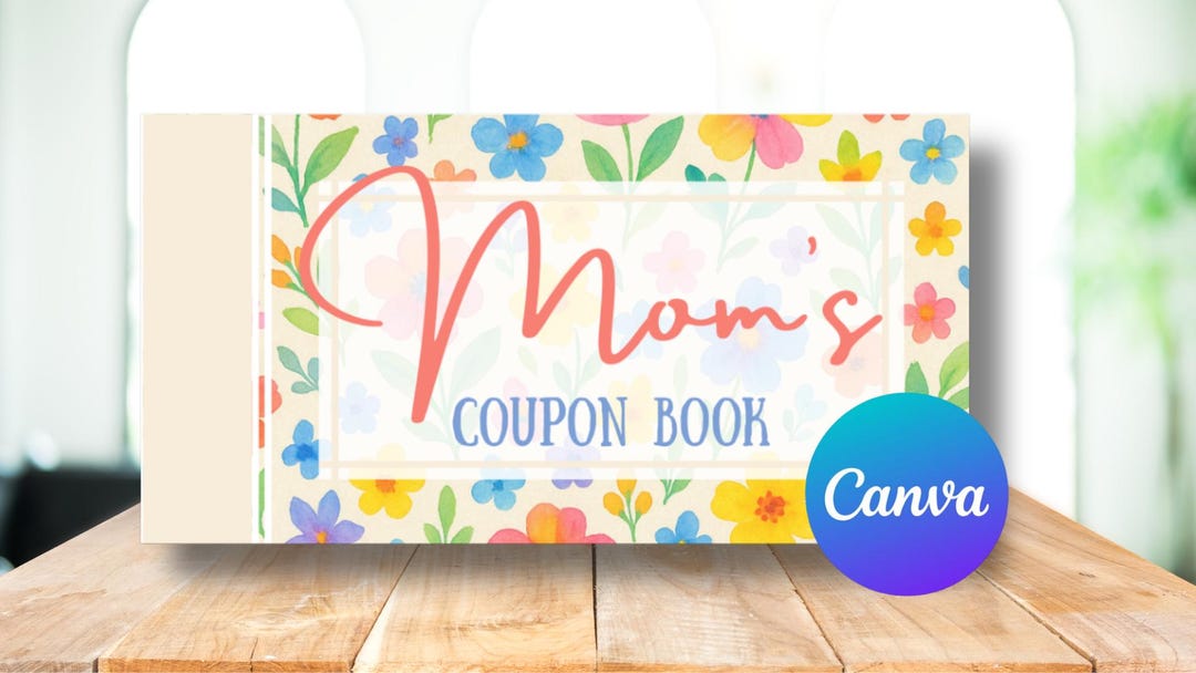 Watercolor Floral, Printable Coupon Book for Mothers Day, INSTANT ...