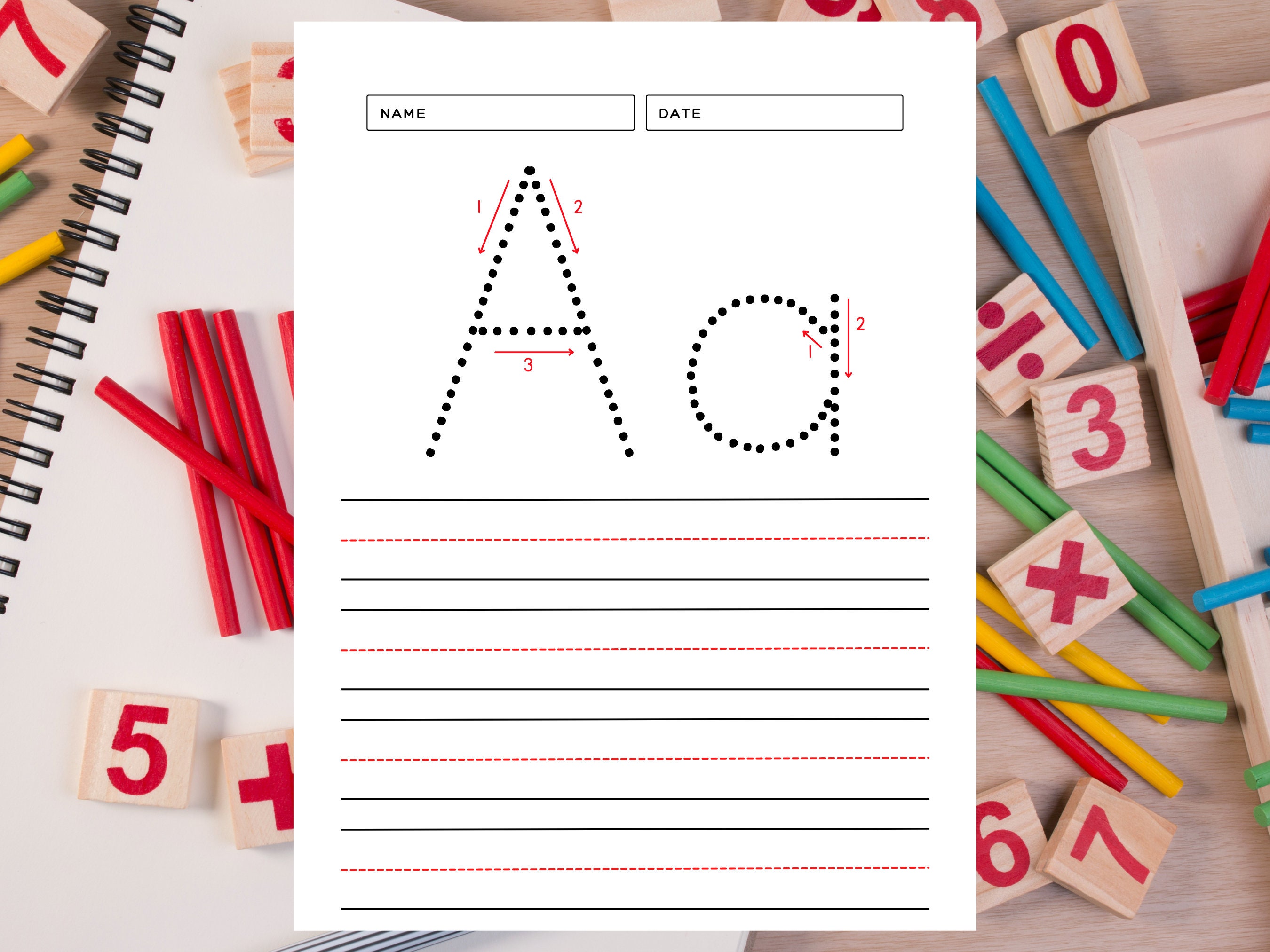 Printable Alphabet Tracing Practice Writing Book Perfect for Pre-k , W ...