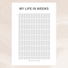 Life in Weeks Poster | Reflective Calendar Wall Art (PDF, PNG) - Etsy