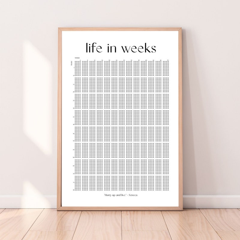 Life in Weeks Poster - Etsy