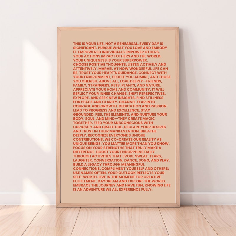 Life Quote Poster - Etsy