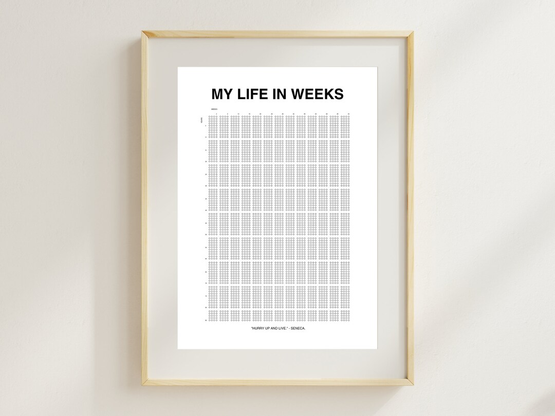 My Life in Weeks Poster | Reflective Calendar (PDF & PNG) - Etsy