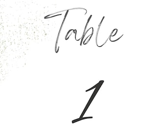 Printable Table Numbers - Etsy
