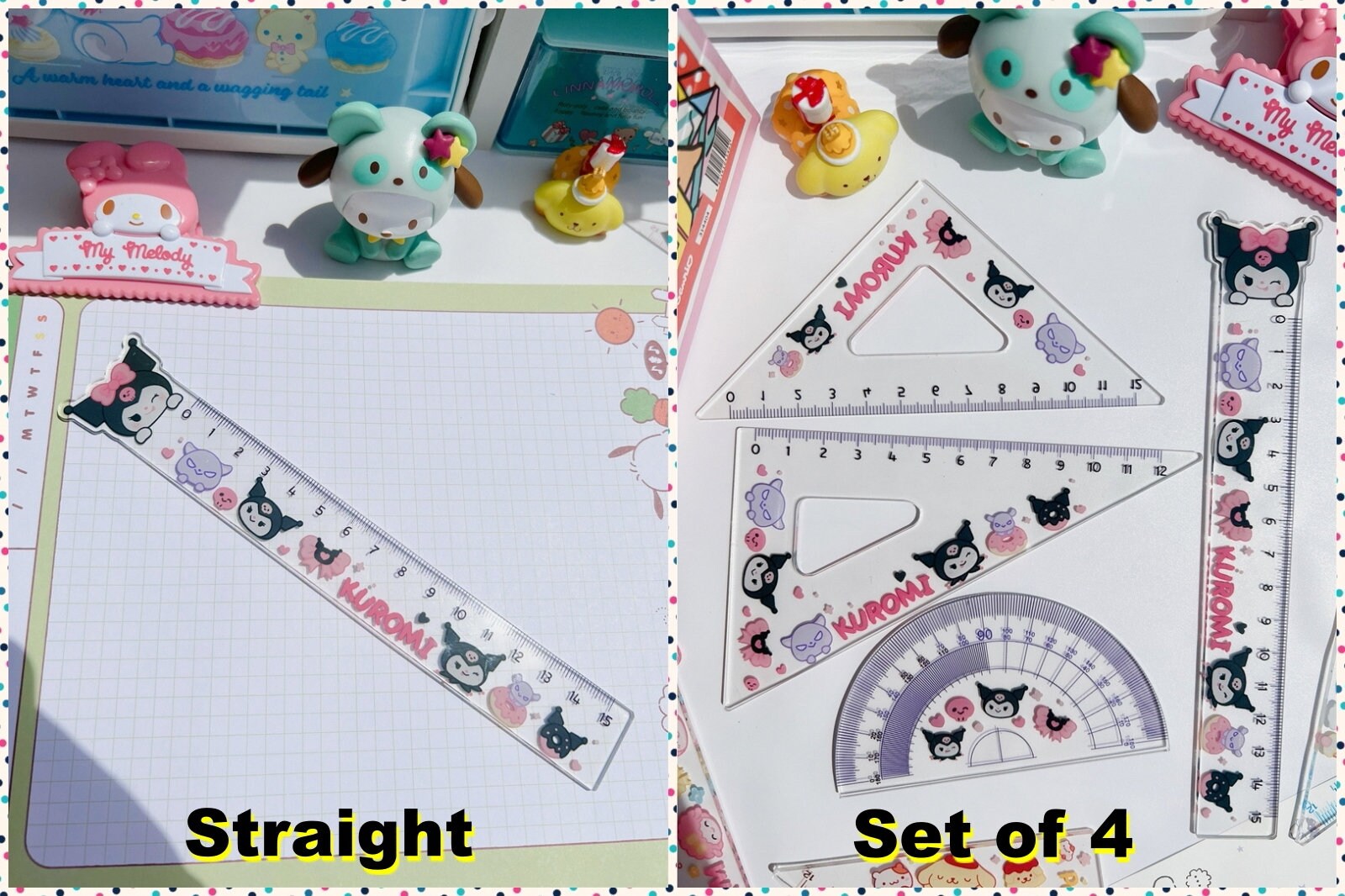 Cute Ruler Kawaii Math Geometry Ruler Sweet Straight Ruler - Etsy UK