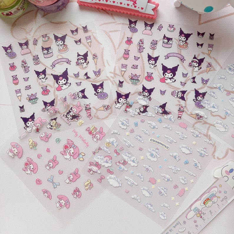 Cute Bullet Journal Accessories Sticker Transparent Cute Bujo - Etsy