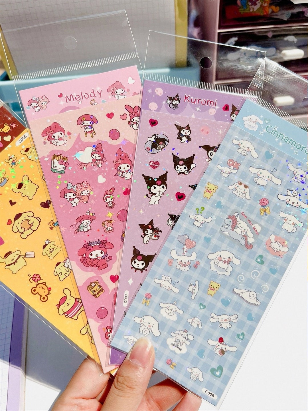 Cute Glitter Laptop Sticker Kawaii Laser Shimmer Luggage - Etsy