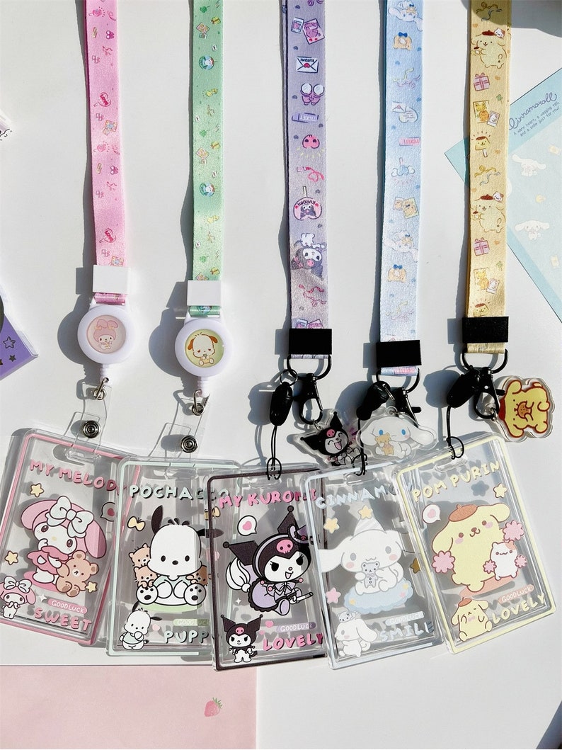 Cute Retractable ID Badge Lovely Kawaii Stretchable Card - Etsy