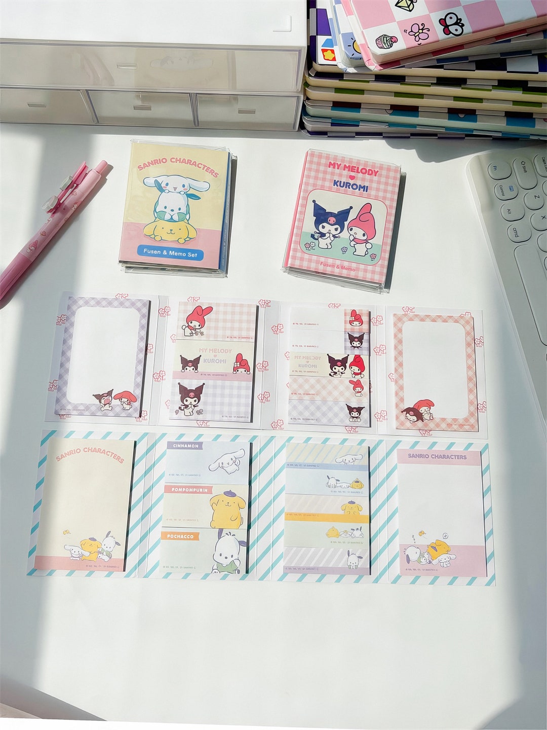 Cinnamoroll Sticky Notes Page, Cute Kuromi Folding Rectangular Notes ...