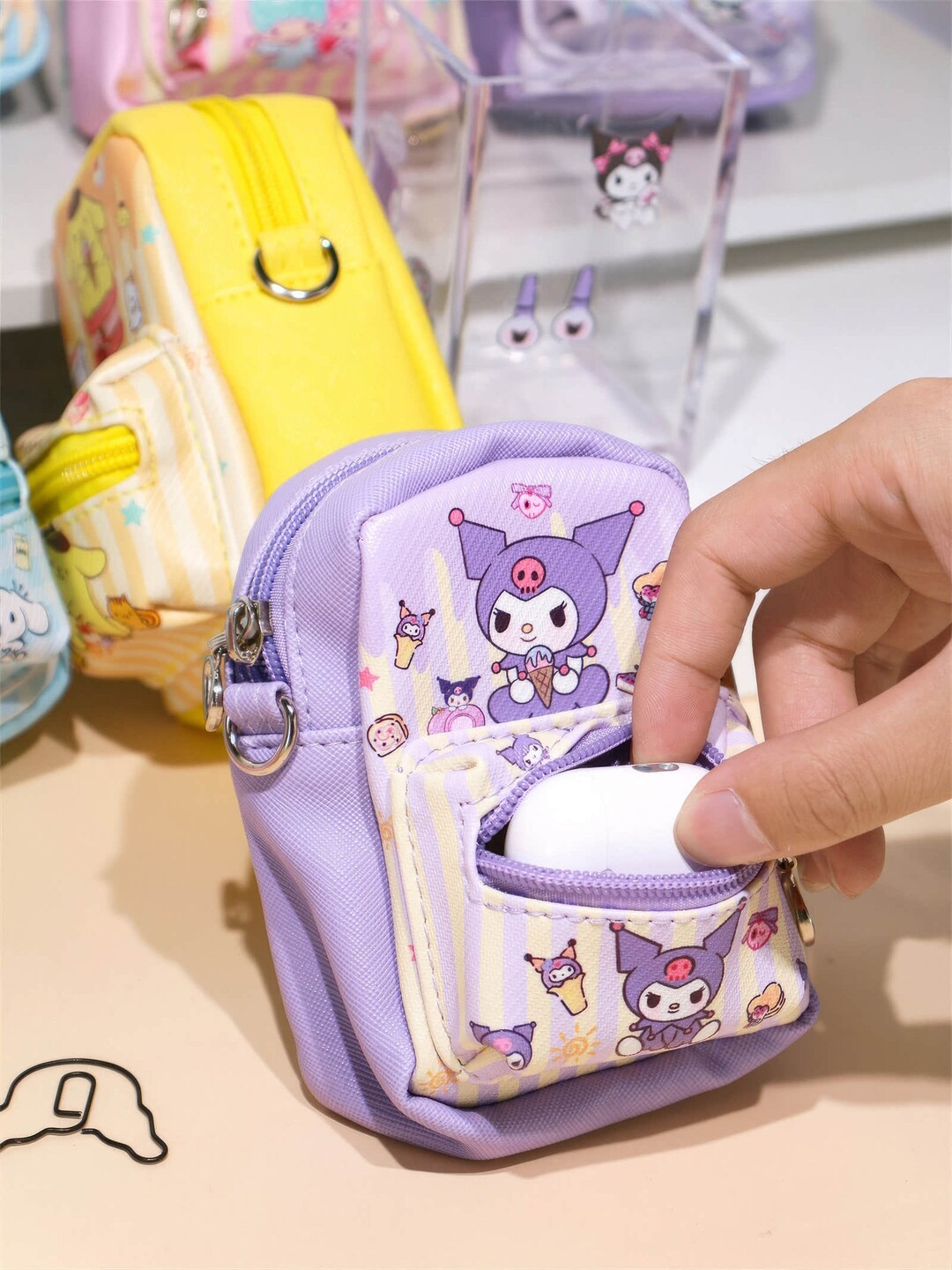 Mini Kawaii AirPod Case, Cartoon Zipper Coin Purse, Cute Mini Wallet ...