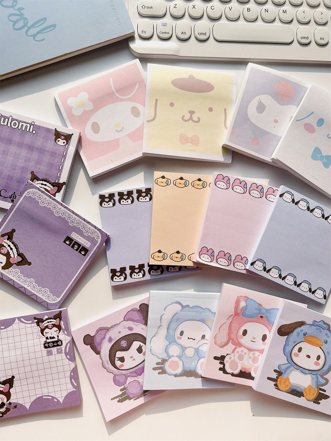 Cute Cartoon Sticky Notes Kawaii Animal Self-stick Memo Pads - Etsy ...