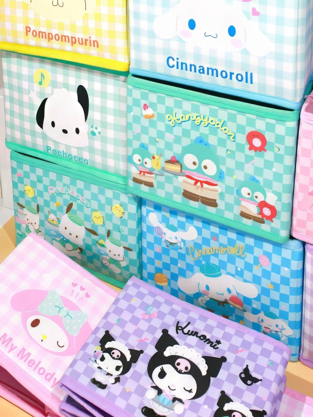 Cute Collapsible Storage Bin, Foldable Storage Boxes, Kawaii Storage ...