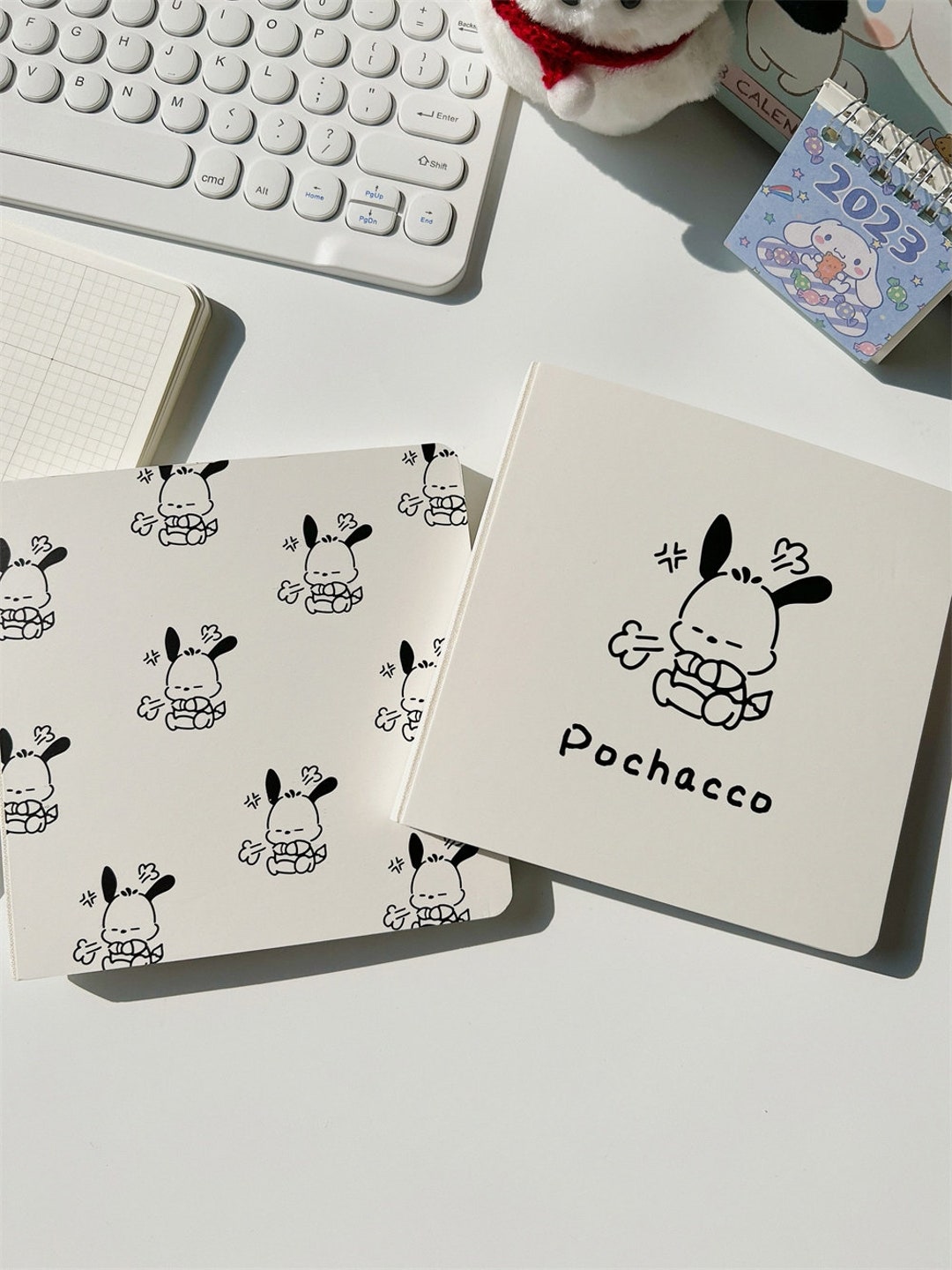 Cute Grid Layout Mini Notebook, Kawaii Graph Hard Cover Poacket Notepad ...