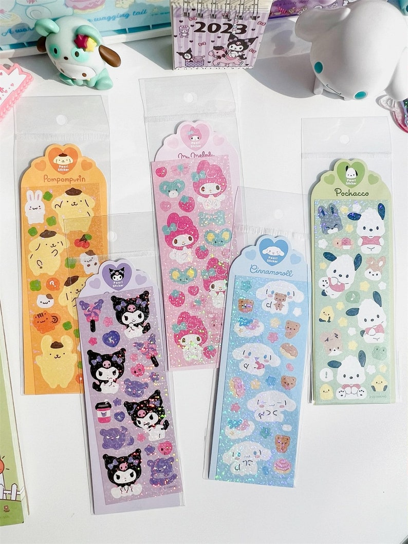 Cute Glitter Sticker Kawaii Shimmer Stickers Laptop Sticker - Etsy