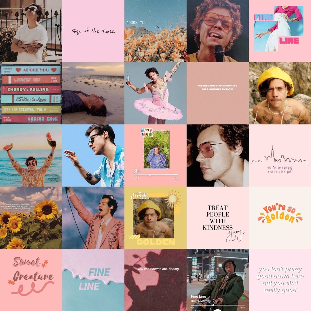 100pc Harry Styles Aesthetic Wall Collage Kit - Etsy