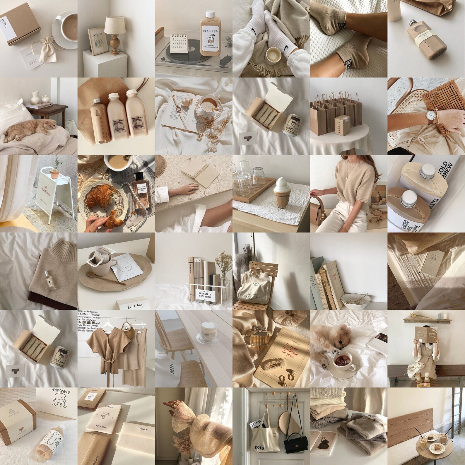 100pc Beige Wall Collage Kit - Etsy