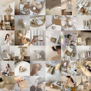 100pc Beige Wall Collage Kit - Etsy