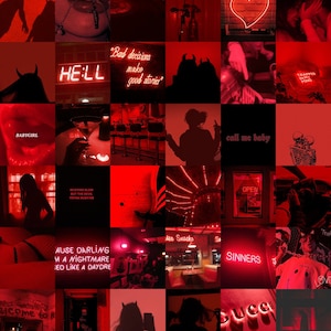 100pc Red Photo Collage Kit - Etsy