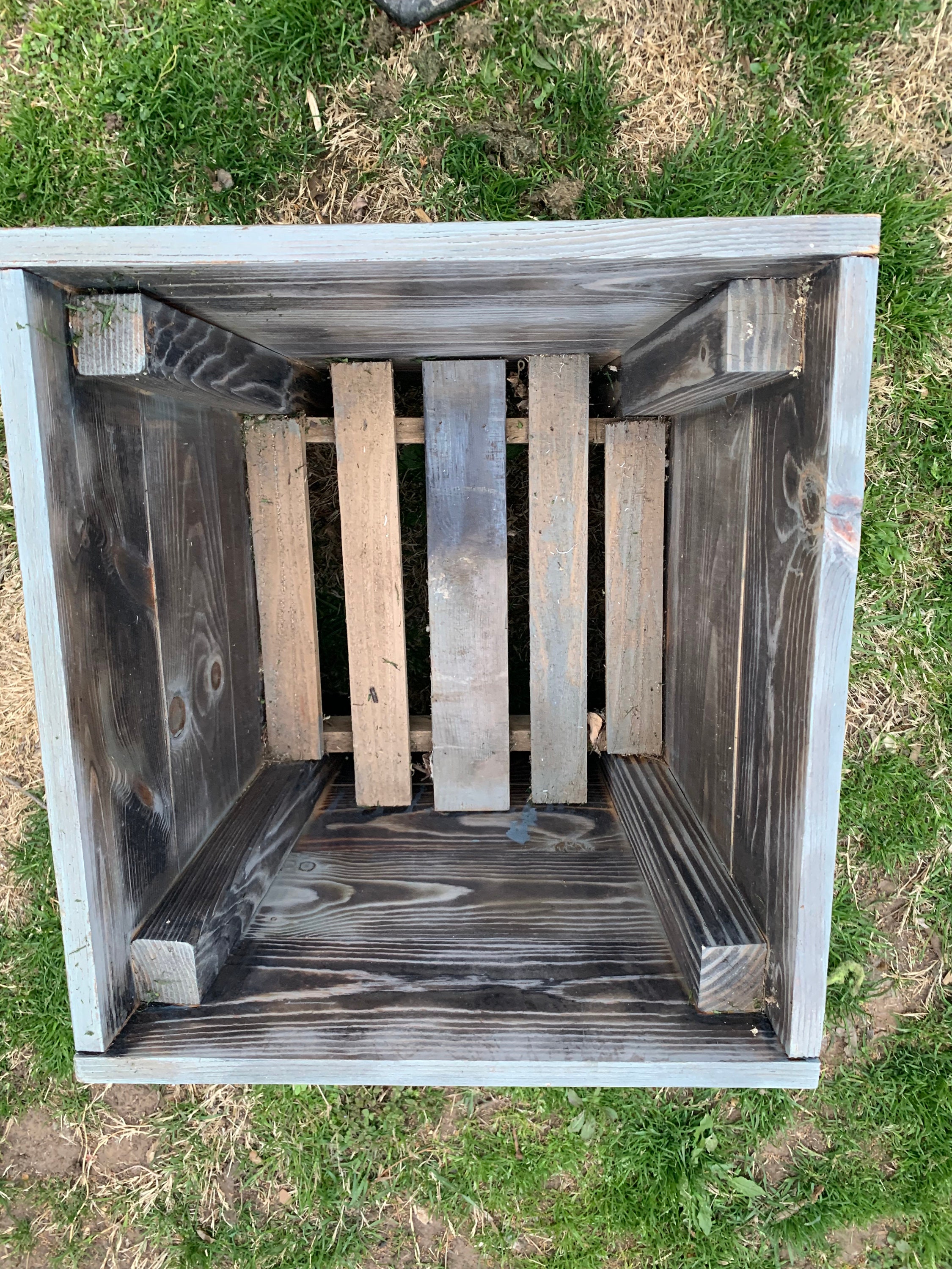 Shou Sugi Ban Wood Planter Box Size Large - Etsy