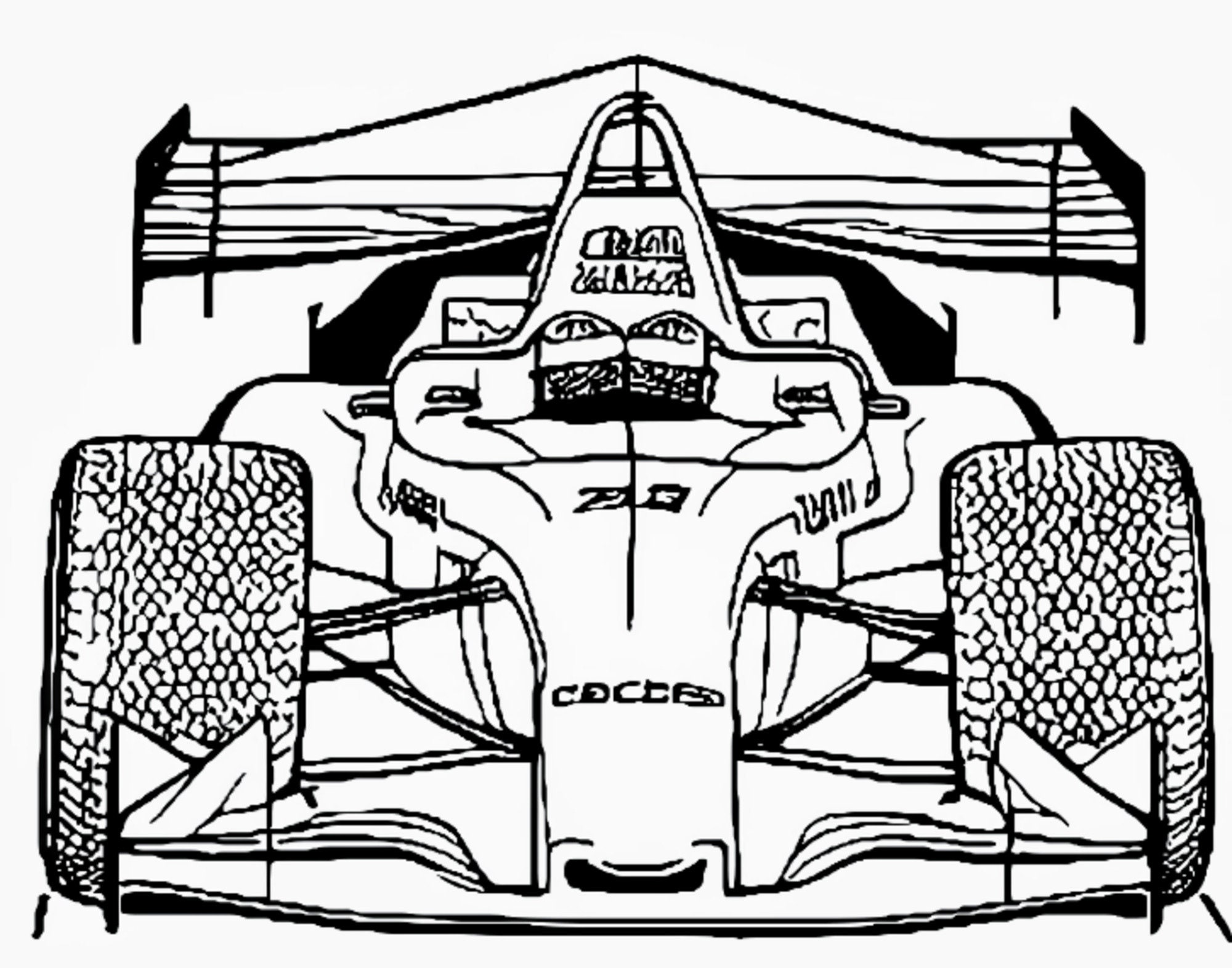 Original Race Car Coloring Pages - Etsy