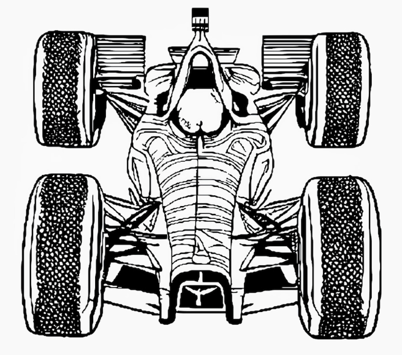 Original Race Car Coloring Pages - Etsy