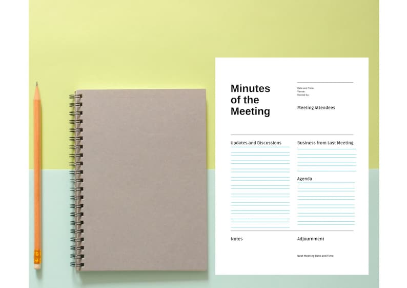 Printable Minutes of the Meeting, Ruled, Meeting Highlights, for Small ...