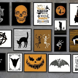 Halloween Art Mega Bundle Set of 16 Printables Gallery - Etsy