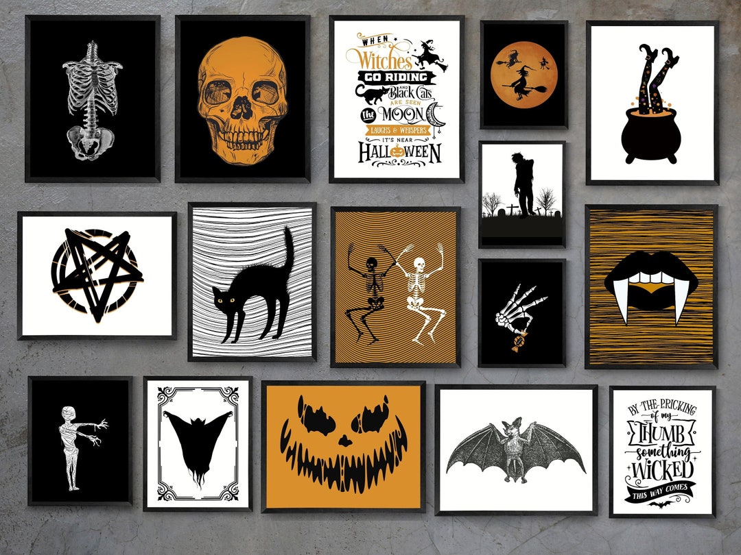 Halloween Art Mega Bundle Set of 16 Printables Gallery - Etsy